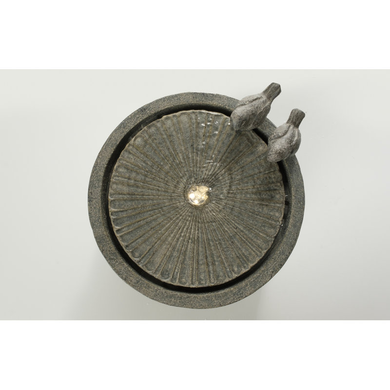 Millwood Pines Consetta Outdoor Weather Resistant Fountain with Light | Wayfair